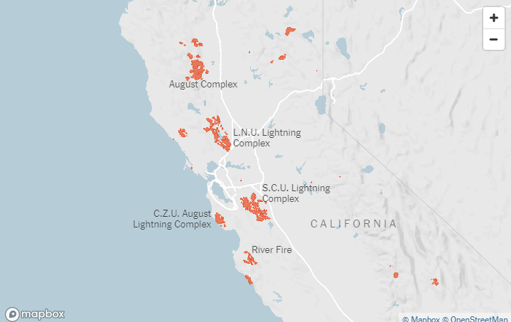 Major Wildfires Scorching Northern California